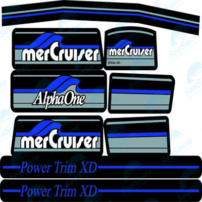 MerCruiser Decals Kit Fits For Alpha one Gen 1 and MR R SS Out Stern ...