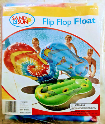 Flip Flop Float "Tie-Dye" 54" x 31" Pool Float Beach Blow Up Float SAND ...