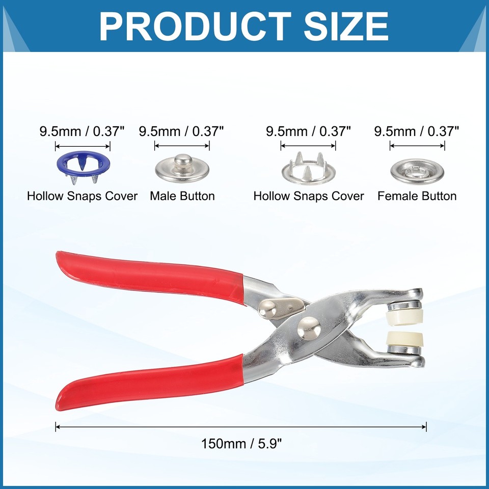 100Set Metal Snap Button 9.5mm Hollow Prong Snap Button Dark Blue | eBay