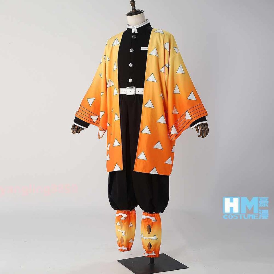 Agatsuma Zenitsu Cosplay Uniform Roleplay Costume Demon Slayer Outfits ...