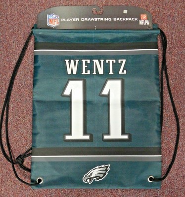 Carson Wentz #11 Philadelphia Eagles Jersey Backpack Drawstring Gym ...