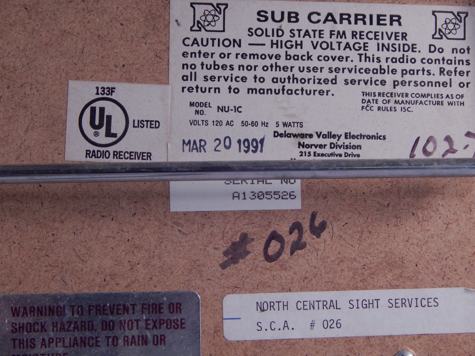 Vintage NORVER Radio FM SCA Receiver Solid State Main & Sub Carrier ...