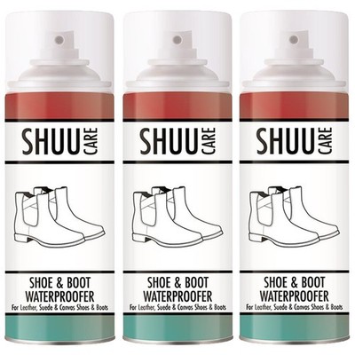 3x Waterproof Spray 300ml For Shoe Boot Trainer Suede Leather Canvas ...