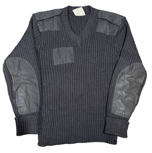 Brigade Quartermasters Woolly Pully Wool Military Sweater Size 40 Black ...