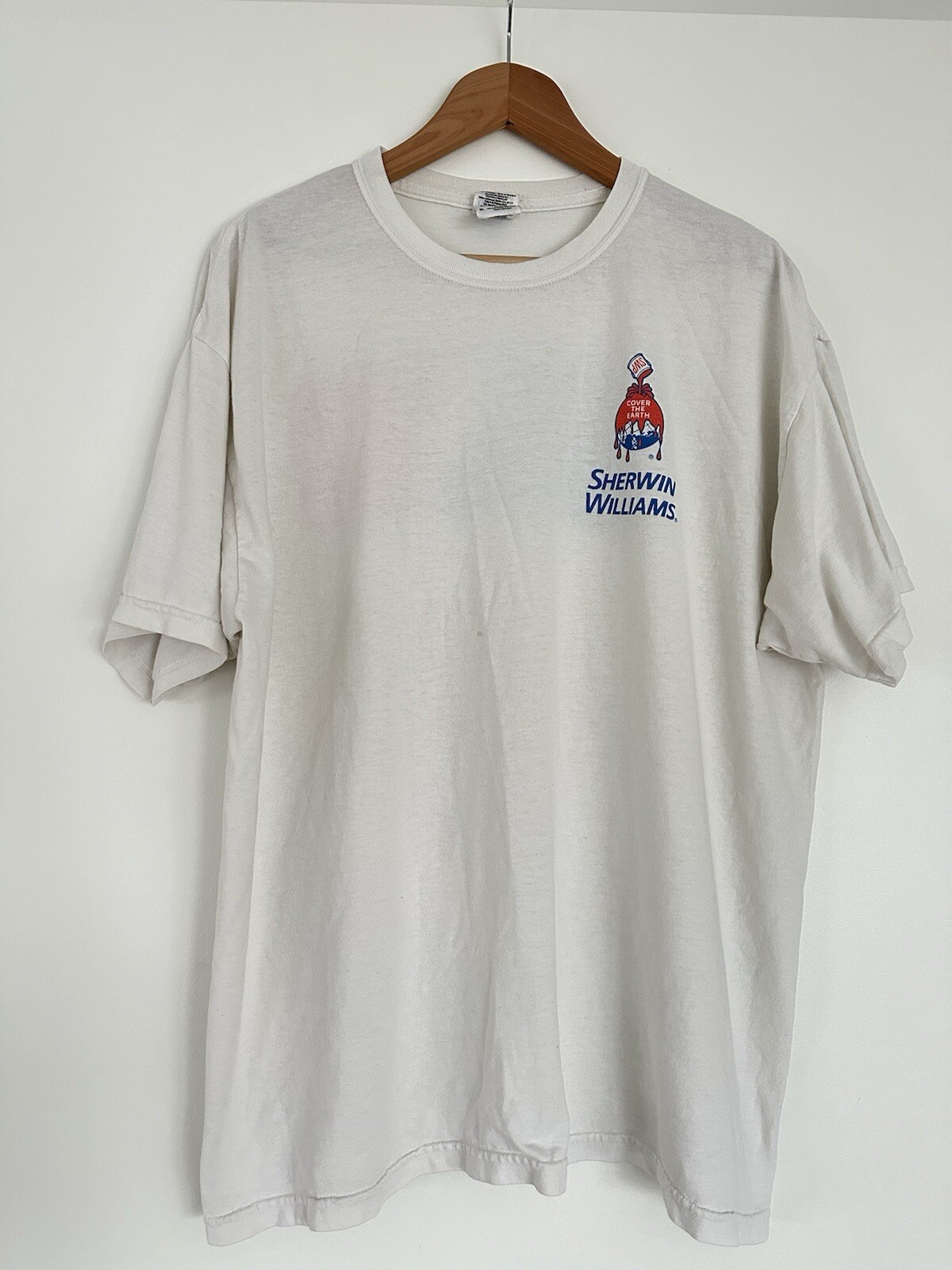 Vintage Sherwin Williams Painting Logo White T-Shirt … - Gem