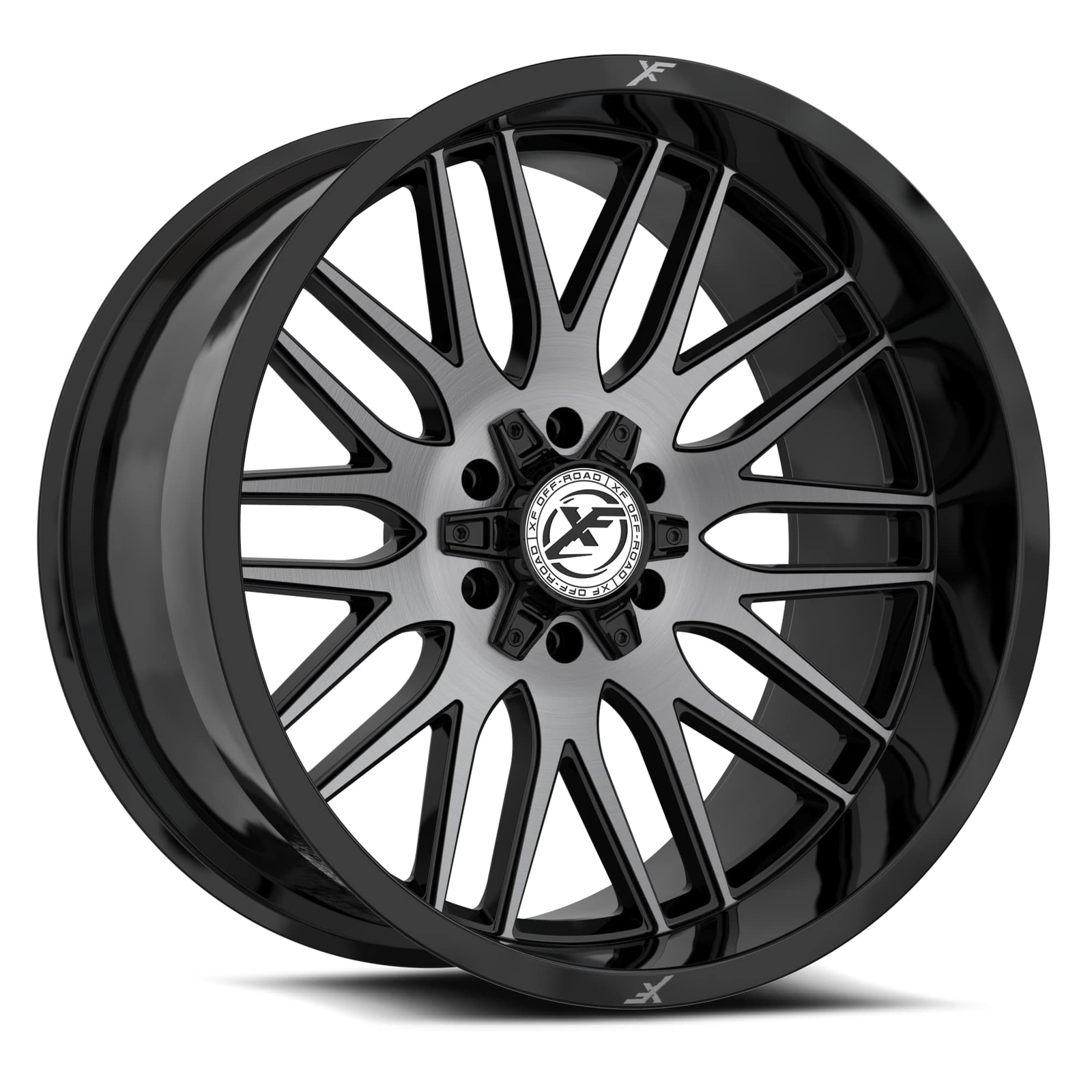 22x10 XF Off-Road XF-240 Black Brushed DDT Wheels 8x6.5/8x170 (-18mm ...