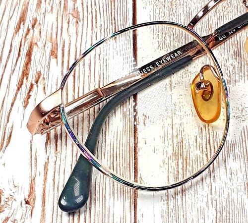 Guess Round Green Gold-Toned Metal Eyeglasses FRAMES ONLY GU 320 GRM 44 ...