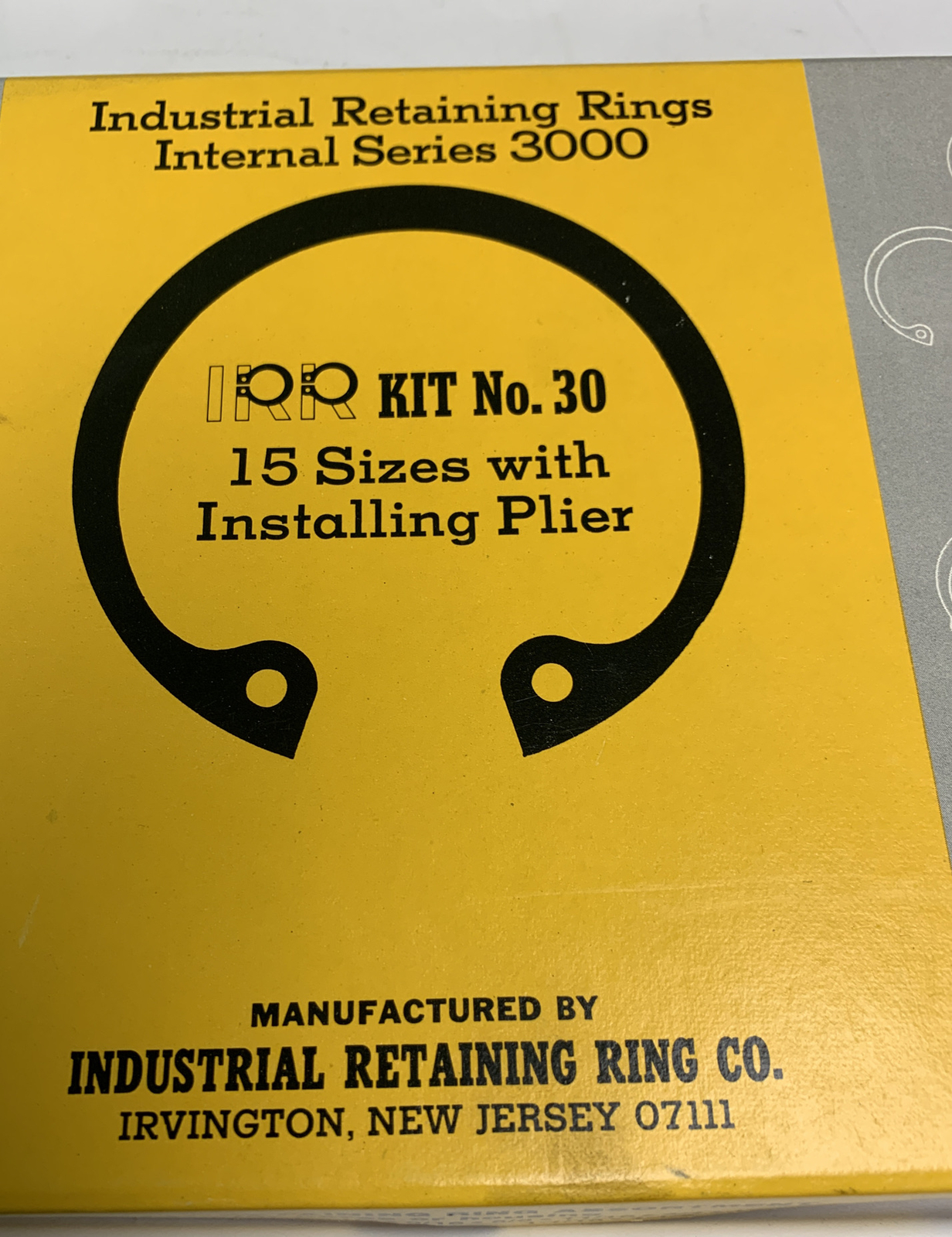 Industrial Retaining Ring Co.Series 3000-30 Internal 1/4” to 1-1/8”310 ...