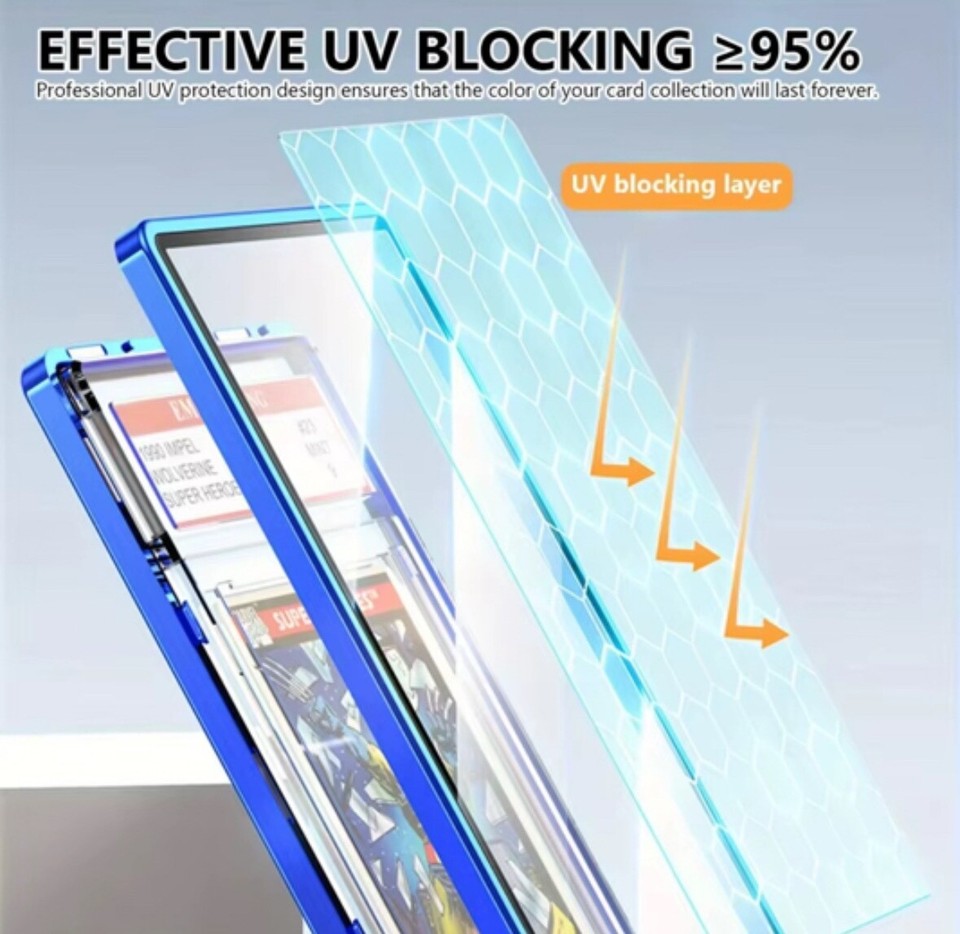 PSA/CGC Slab Protector Metal Slab Bumper Case UV Resistant Graded Guard ...