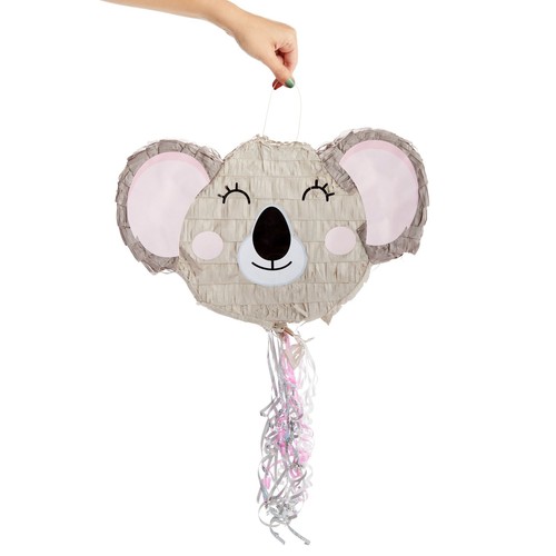 Small Pull String Koala Pinata for Jungle Animal Birthday Party, 16.5 x ...