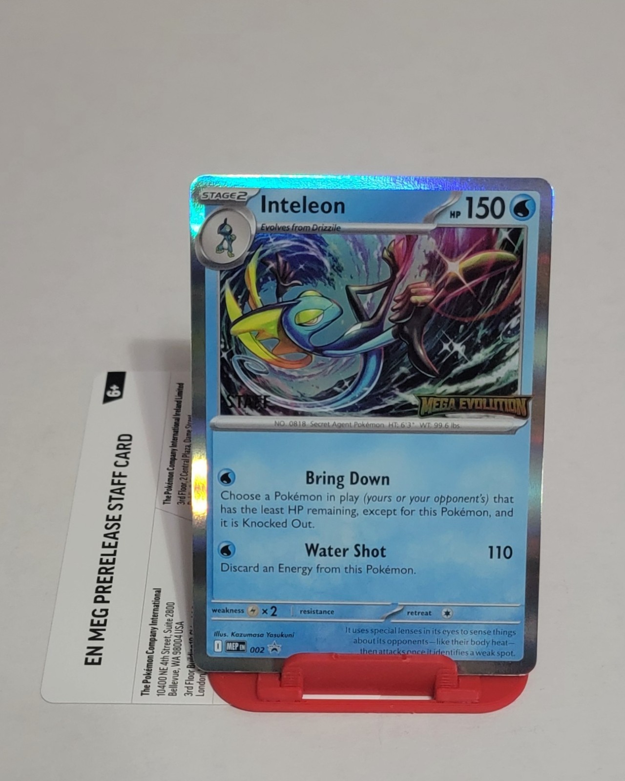 Mega Evolution Inteleon 002 Prerelease Staff Promo Card NM | eBay