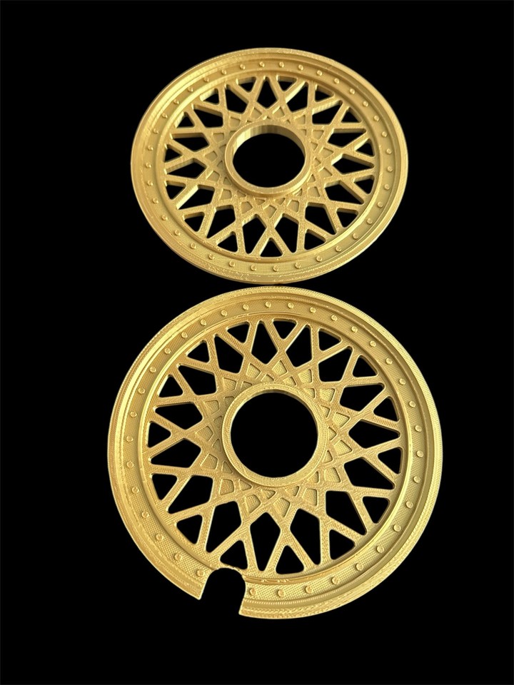 “Gold “Mini bike front wheel hubcaps Inserts Megamoto80 Motovox ...