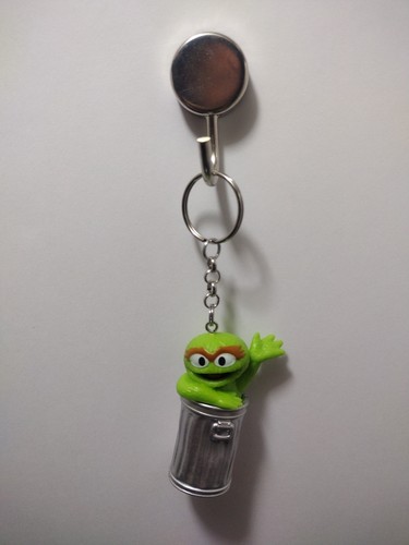 New Sesame Street Oscar The Grouch Keychain Backpack Keyring 3D | eBay