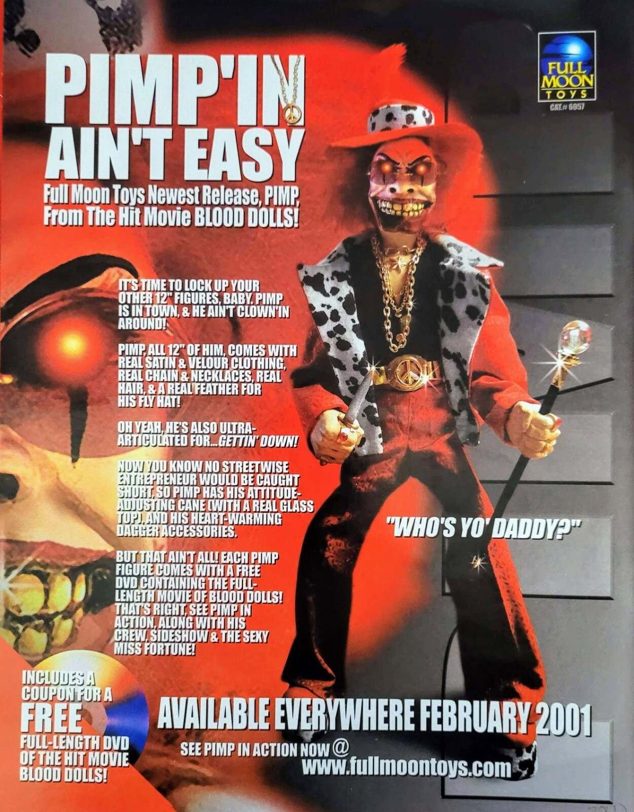 RARE! 2001 BLOOD DOLLS PIMP Action Figures Toys Pimp'in Ain't Easy ...