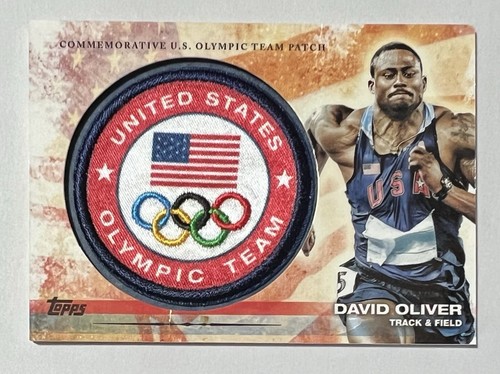David Oliver 2012 Topps US Olympic Team Commemorative Patch Track ...