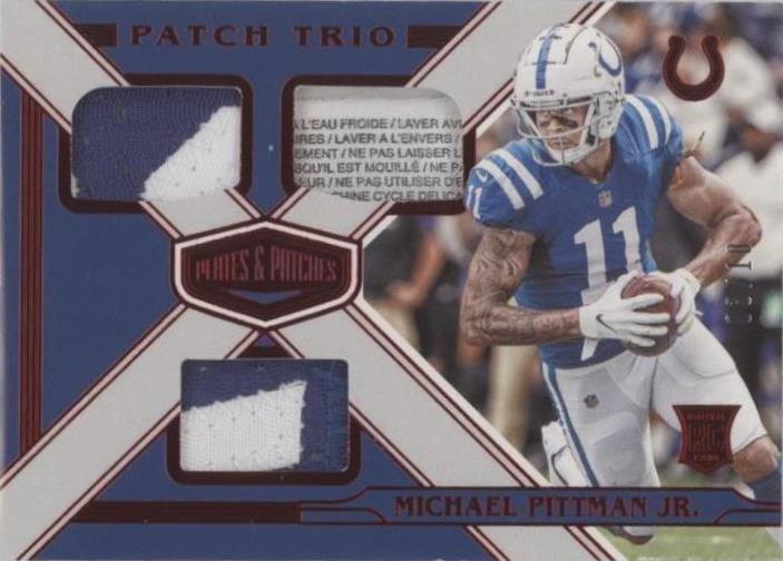 2020 Panini Plates & Patches - Patch Trio Michael Pittman Jr. #PT-18 ...