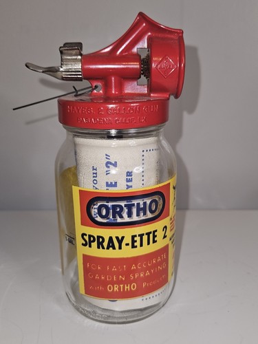 Vintage 1950'S ORTHO SPRAY-ETTE 2 Glass Red BRAND NEW W/ INSERT PAPER ...