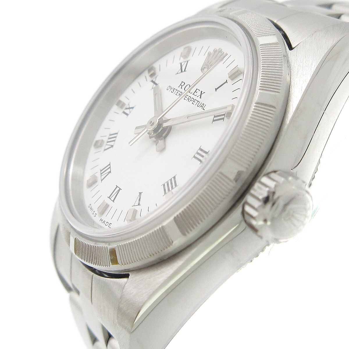 Rolex Oyster Perpetual 76030 Silver Oyster Bracelet with Silver Bezel ...
