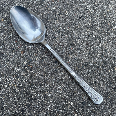 Interpur FLORENZ Stainless Soup Spoon Textured 8 Petal Flatware Single ...