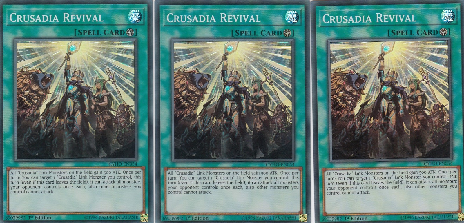 YUGIOH 3 X CRUSADIA REVIVAL CYHO-EN054 SUPER CYBERNETIC HORIZON | eBay UK