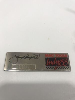 MAC TOOLS Indy 88 Johnny Rutherford Metal Name Plate 1”x4” | eBay