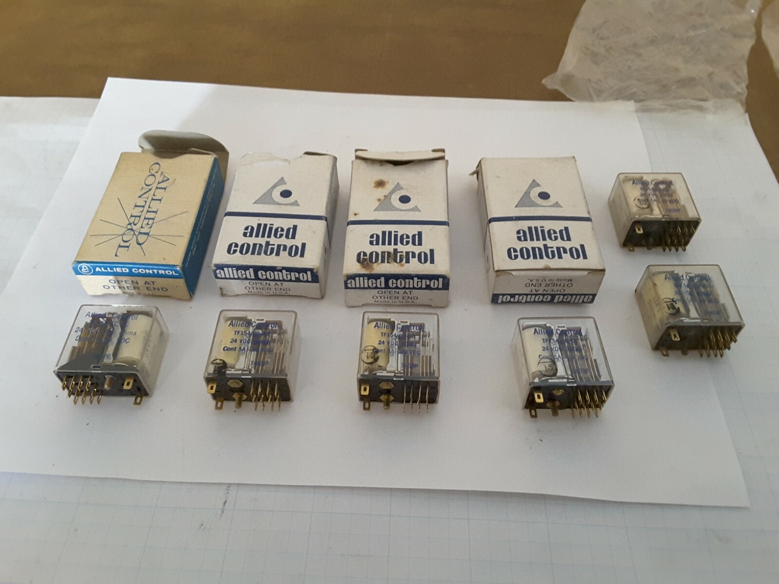 Allied Control TF154-CC-CC-24VDC 700 ohms Relays. Lot of 6 (4 New & 2 used) | eBay