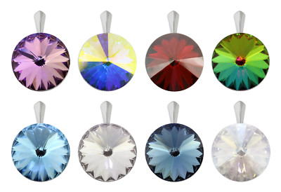 Sterling Silver Rivoli Pendants made with 1122 16mm Crystals Primero ...