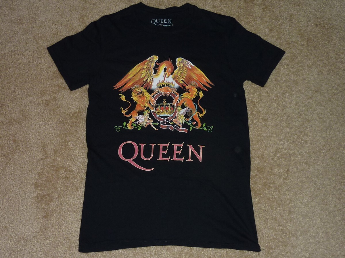 Queen T Shirt Classic Crest Band Logo Freddie Mercury Queen Rock Band