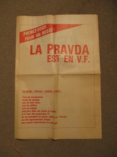 JOURNAL LA PRAVDA EN FRANCAIS DU 7 JANVIER 1986 | eBay