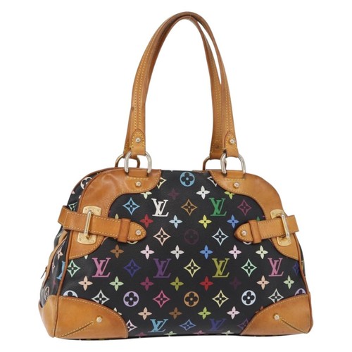 LOUIS VUITTON Monogram Multicolor Claudia Hand Bag Black M40194 LV Auth ...