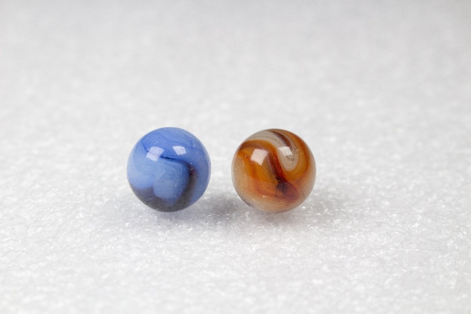 Vintage Marbles Lot of x2 Heaton Agate Dug Blueberry Grape | eBay