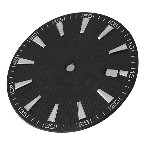 33.5mm Black+White Watch Dial Date Window @3 Fit For NH35/NH35A Watch ...