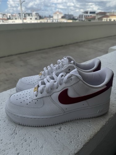 Nike AF 1 Men’s Burgundy/White Low Top Sneakers Men’s Size 9 | eBay