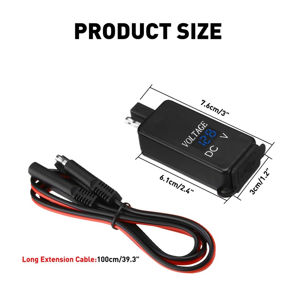 Waterproof to / Charger SAE USB for Motorcycle Adapter Cable Phone ...