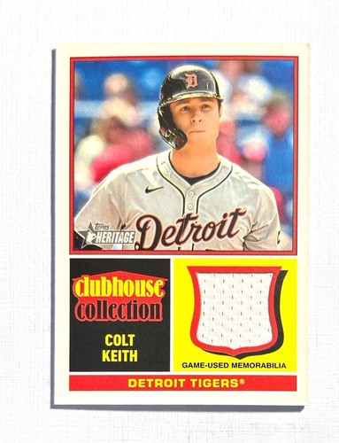 Colt Keith ~ 2025 Topps Heritage ~ Clubhouse Collection Game Used Relic ...