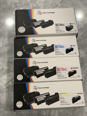 4 Dell Compatible Toner Cartridges Ink 1250c 1350cnw 1355cn 1355cnw ...
