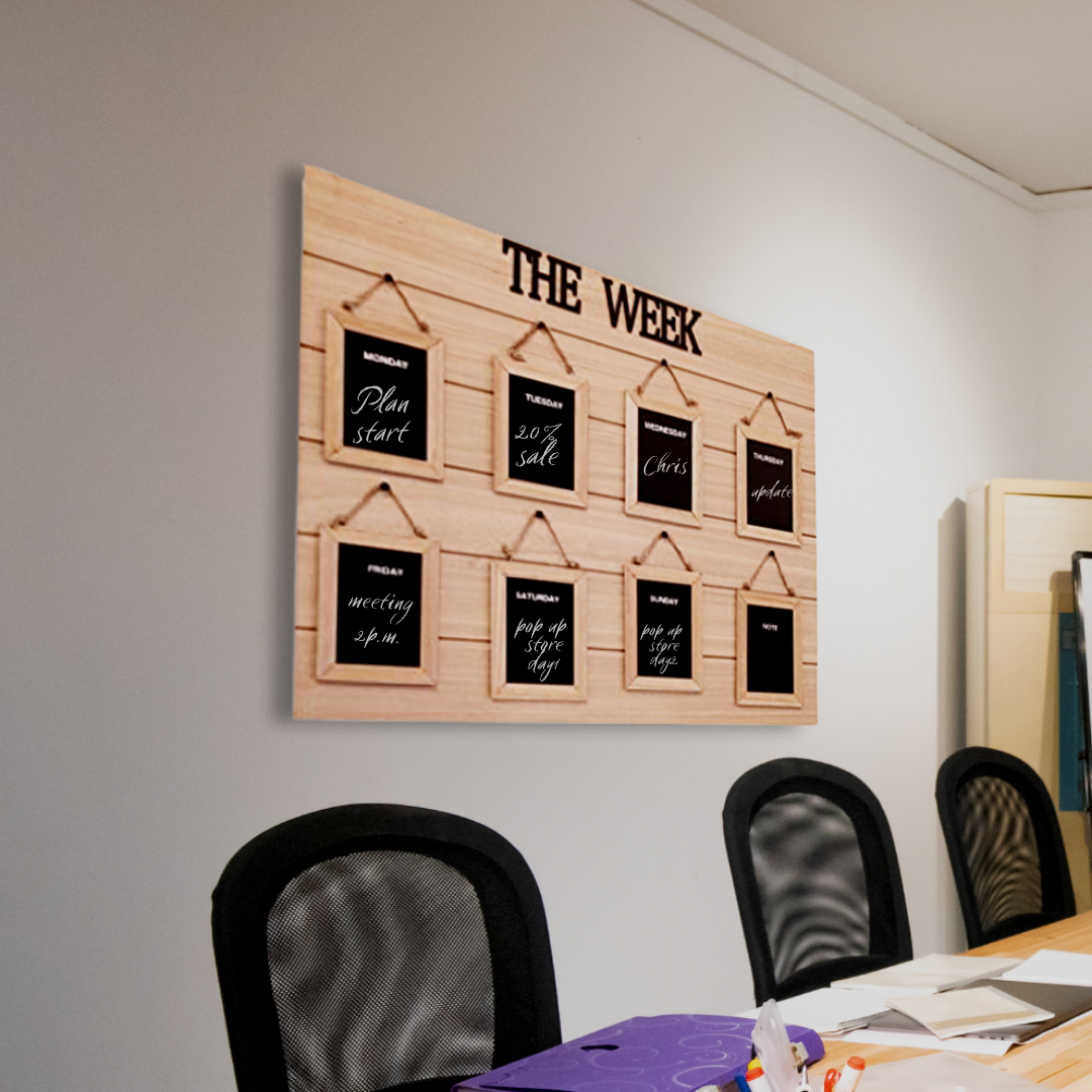 Weekly Blackboard Wall Organiser 7 Day Chalk Board Memo Planner Home ...