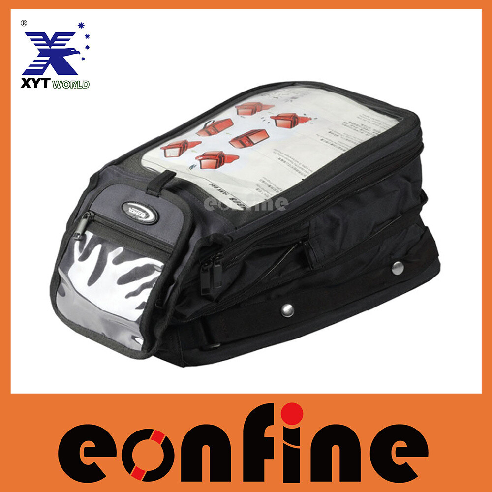 Black Motorcycle Tank Bag Backpack Luggage For Honda Suzuki Yamaha KTM ...