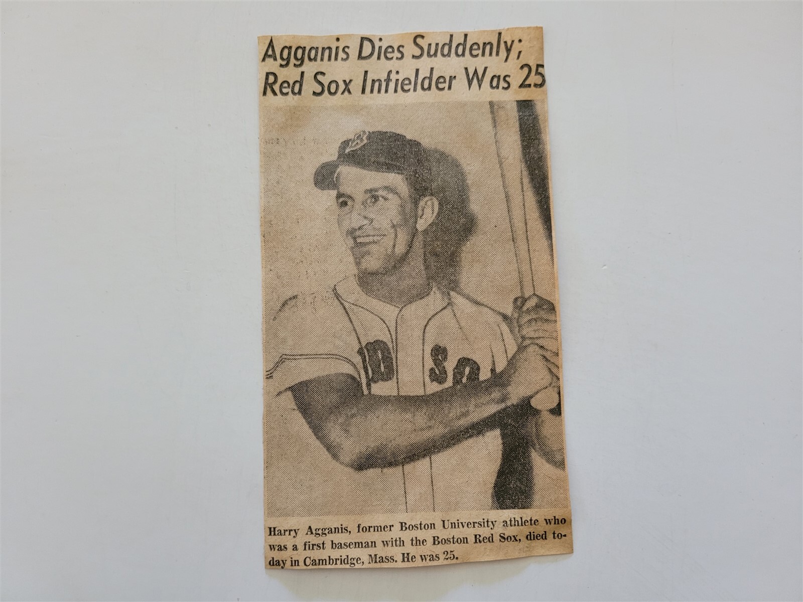 Harry Agganis Red Sox Rookie 1955 Tribute Panel | eBay