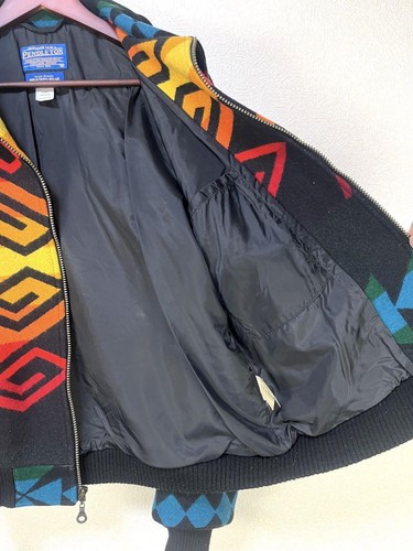 [Rare] Pendleton all-over Native American pattern wool jacket in black | eBay