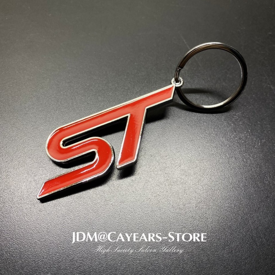 1x Blue RS Car KeyChains Luxury Alloy Metal Racing Modified Key Ring ...