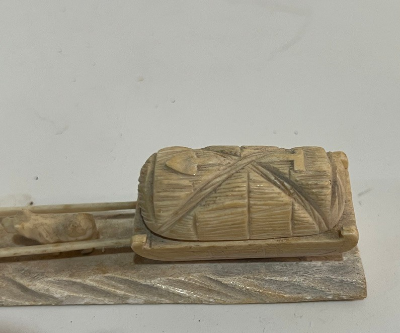 Vintage Native American Alaskan sculpture Dog Sled tomb Inuit Hand ...