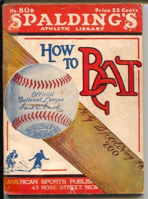 Spalding's Athletic Library-Baseball #80R 1935-How To Bat-Babe Ruth ...