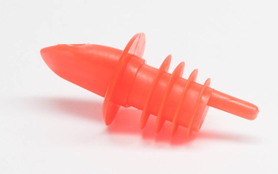 12 Pcs Red Plastic Liquor Free Flow Bar Wine Bottle Pourer Pour Spout ...