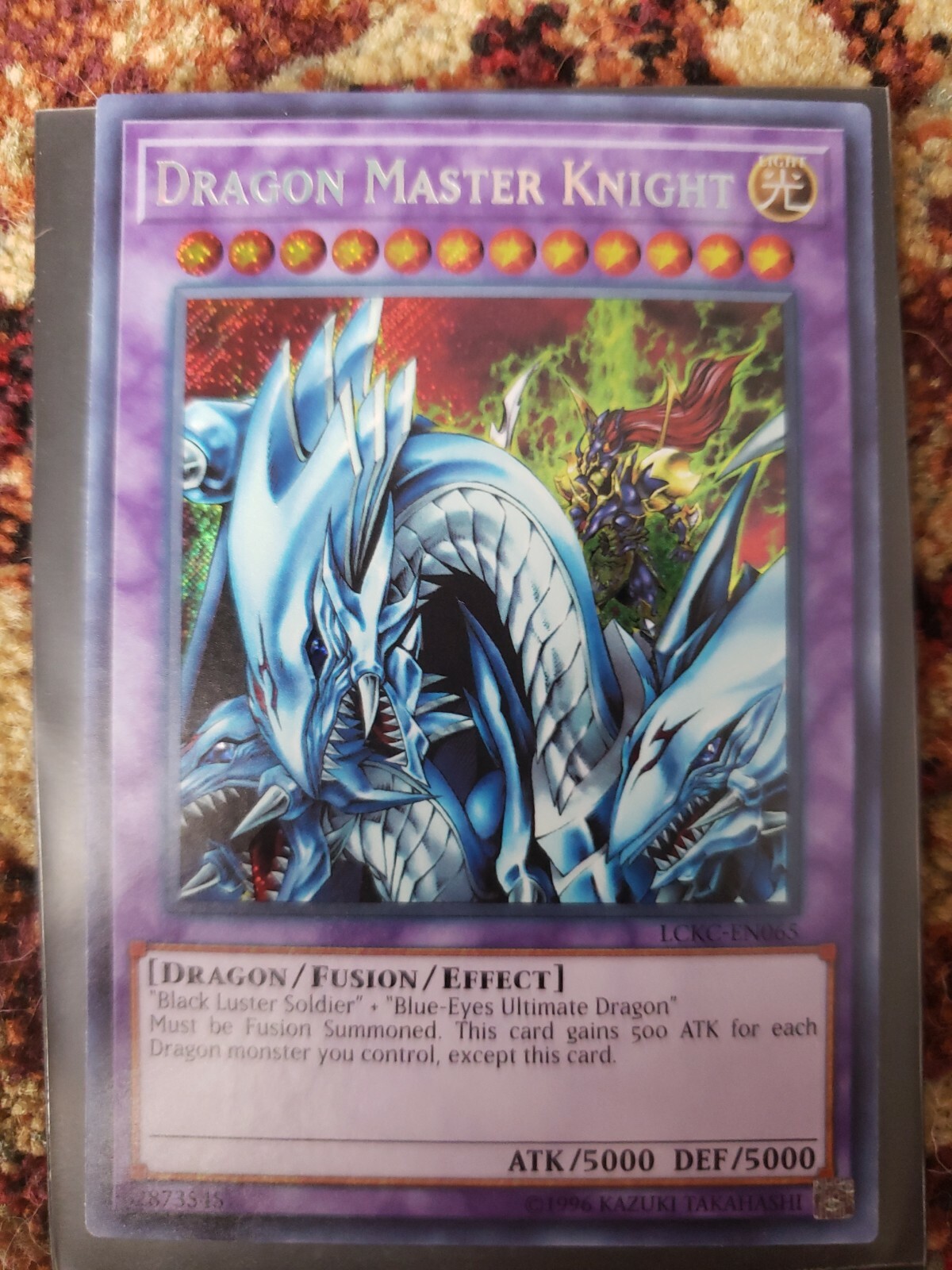 Rare 1996 YuGiOh Dragon Master Knight ATK/5000 DEF/5000 | eBay