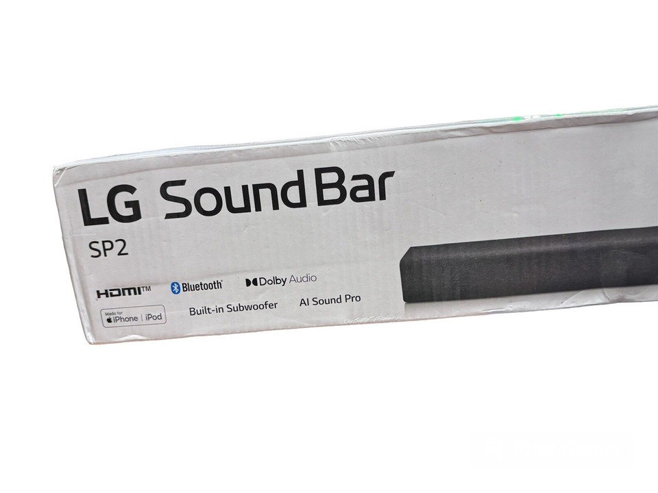 LG SP2, 2.1 Channel 100W All in One Soundbar with Fabric Wrap. NEW ...