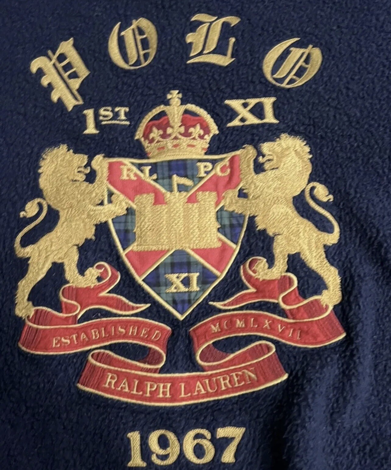 Polo Ralph Lauren Embroidered Rare Crest Sweatshirt 2… - Gem