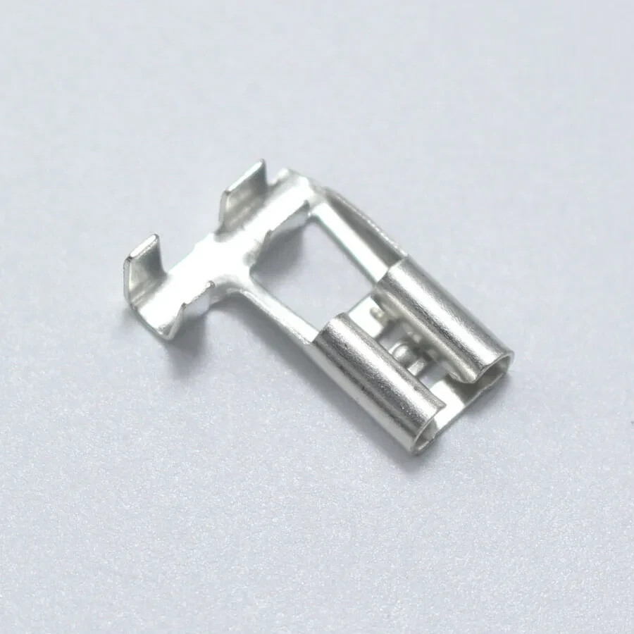 6.3mm Right Angle - L Shape Flag Type Spade Crimp Terminals Spring ...