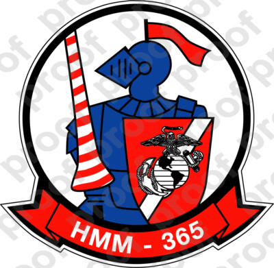 STICKER USMC HMM 365 BLUE KNIGHTS ooo USMC Lisc No 20187 | eBay