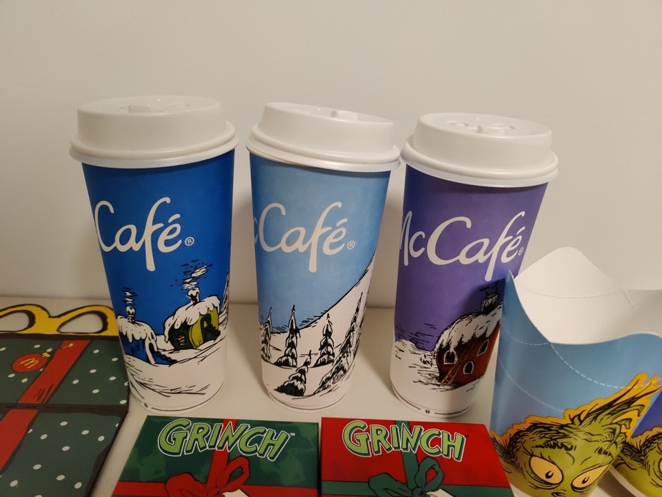 McDonald's Canada 2024 Christmas Grinch COMPLETE PLUSH SET + Socks Toys ...